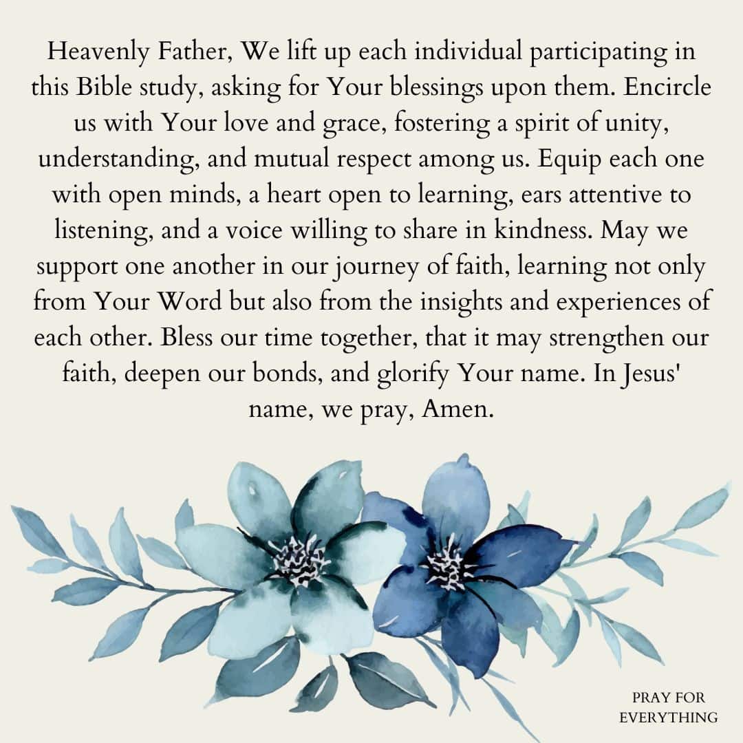 Opening Prayer for Bible Study