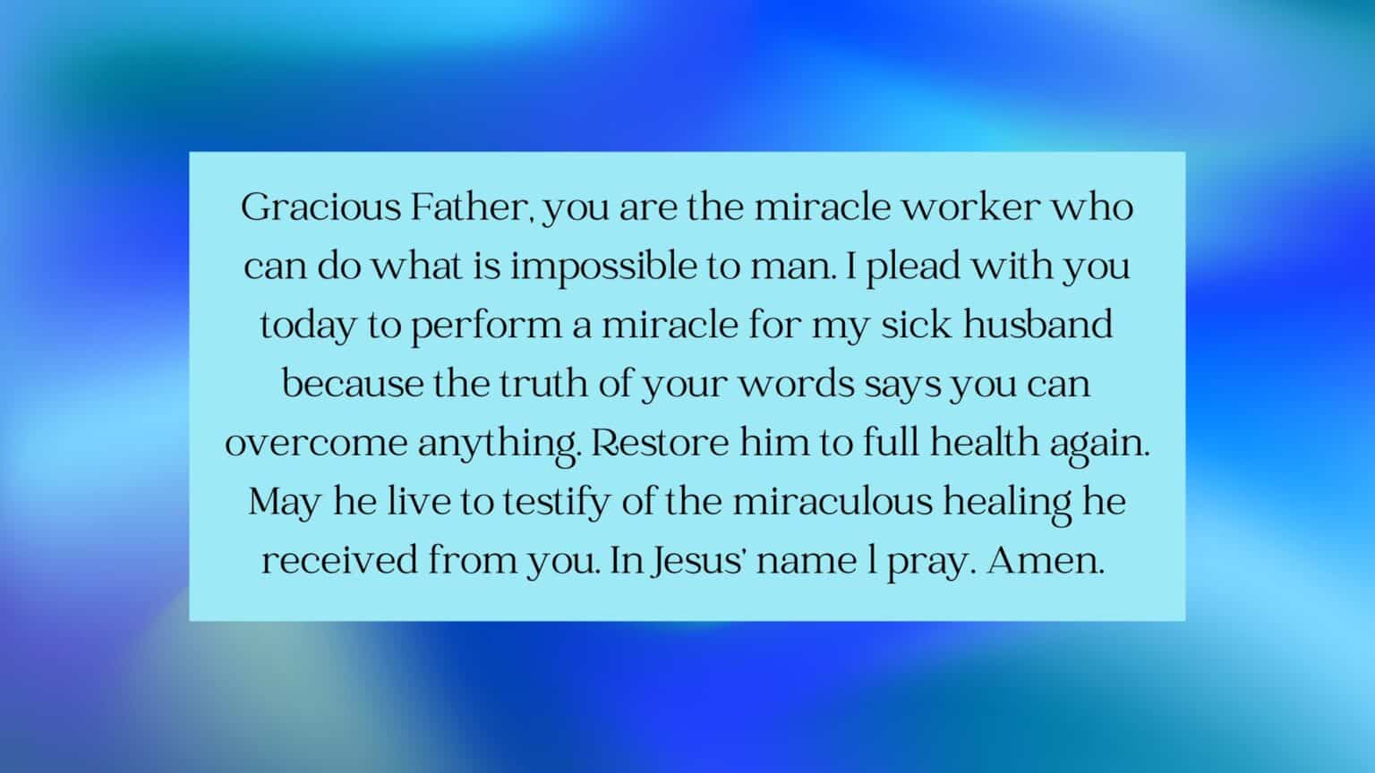13 Powerful Healing Prayers for My Sick Husband