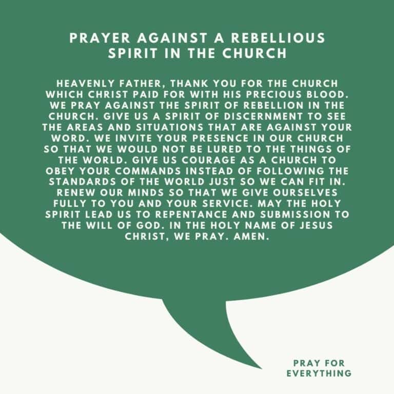 10 Powerful Prayers to Break the Spirit of Rebellion